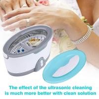 China Detachable Home Ultrasonic Cleaner For Shaver Heads 35w 40kHz 450ml With UV Light for sale