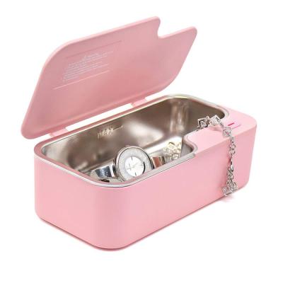 China Mini Ultrasonic Jewelry Cleaner Automatic Ultrasonic Cleaning Bath 450ml for sale