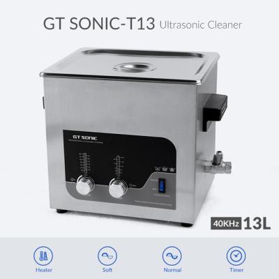 China SUS 304 Lab Ultrasonic Cleaner 13L Fruit Cleaning Machine 300W With Heater for sale