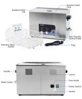 China GT SONIC 500W 30L Ultrasonic Injector Cleaning Machine For Spare Parts for sale