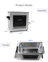 China SS 6L Automatic Ultrasonic Cleaning Machine Parts Ultrasonic Cleaner With Digital Timer for sale