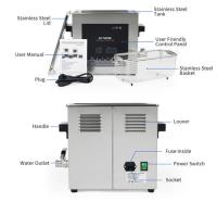 China SS 6L Automatic Ultrasonic Cleaning Machine Parts Ultrasonic Cleaner With Digital Timer for sale