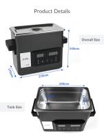 China Durable Ultrasonic Dental Cleaner 3L Basket DEGAS Function Smart Touch Panel for sale
