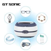 China 5 Timer Cycles Small Ultrasonic Cleaner Machine Digital GT SONIC 40kHz 600ml for sale