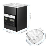 China Heated 2L 50W Digital Ultrasonic Jewelry Cleaner With SUS Lid Basket for sale