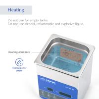 China 40kHz 50w Heated Ultrasonic Jewelry Cleaner 2 Liters Smart Touch Panel for sale