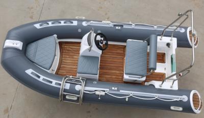 China 2022 innovative design removable fuel tank 13 ft  rib390BL inflatable rib boat with teak floor for sale