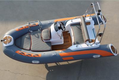 China 2022 creative design with removable fuel tank inflatable rib boat 13 ft rib390CL with teak floor for sale