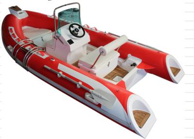 China 2022 rib boat inflatable speed boat 14ft orca hyalon center console steeing wheels rib430A for sale