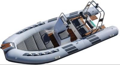 China 2022 orca  hypalon rigid rib  boat 16ft with fuel tank light grey rib480D with sundeck for sale