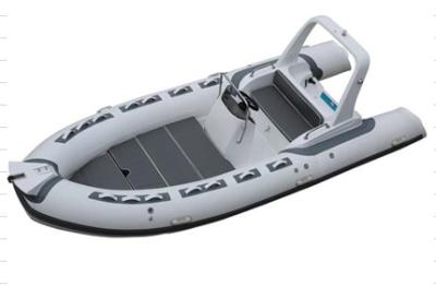 China 2022  inflatable  boat with motor 17ft PVC or hypalon with sundeck light grey RIB520C for sale