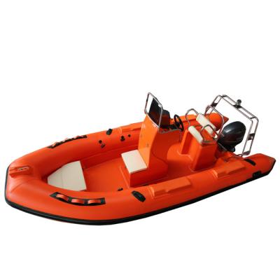 China 2022   inflatable fishing boat rib FRP 5.2m orca hypalon with steering wheel rib520W for sale