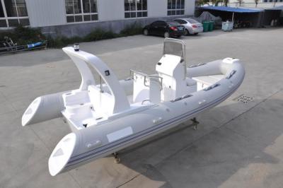 China High Capacity Rib Rigid Inflatable Boat Lightweight 19 Feet With 180 Cm Hull Width for sale