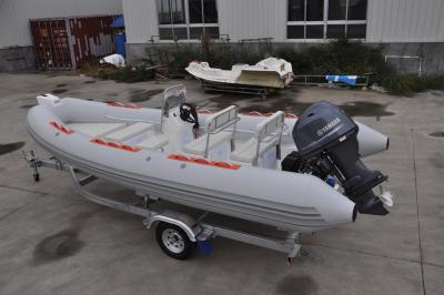 China 540cm orca Hypalon patrolling  and rescuing   inflatable rib boat  rib540 with  center console more seats for sale