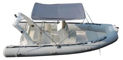 China 5.2m  orca hypalon inflatable rib boat rib520 sunbed fuel tank with center console for sale