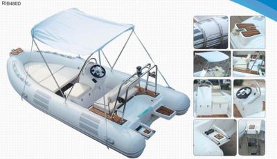 China Lightweight Rib Inflatable Boat , Inflatable Tender Boats With UV Resistant Cushion for sale