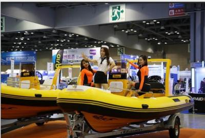 China 17ft orca hypalon inflatable rib boat  rib520A with sunbed center console rear cabin CE certificate for sale