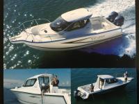 China 2023 new 27ft fiberglass hull  boat for fishing and relaxing with cabin for sale