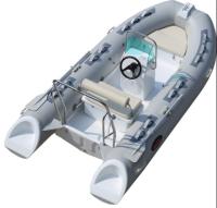 China 2023 new orange fiberglass hull 13ft with console and seat rib390 for sale