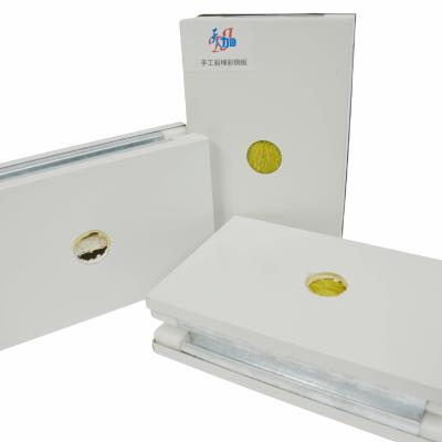 China 75mm Insulation Wall Roofing Hollow MGO / Rock Wool / Sandwich Panel For Cleanroom for sale