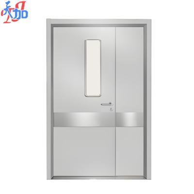 China Main + Secondary Leaf Steel Door with Hospital Coved Corners - cGMP Compliant for sale