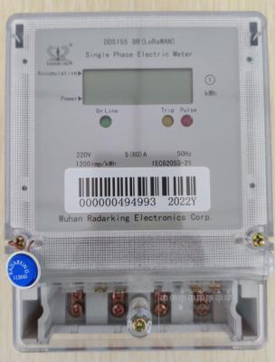 China Single Phase LoRaWAN Energy Meter Remote ON/OFF Control Build in Relay for sale