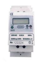 China RS485 Single Phase Din Rail KWH Meter LCD Display for AMR System Active Energy for sale