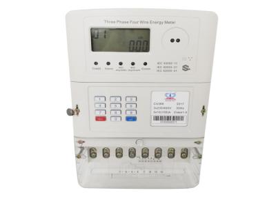 China Three Phase Keypad STS Prepaid Meters 3P With LCD Display / PLC Communication for sale