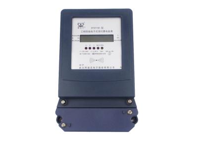 China Smart Energy Meter Three Phase Four Wire , Prepayment Card Meters With Power Off Display for sale