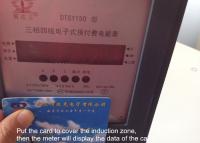 China Professional Prepaid Energy Meter Three Phase Four Wires With Cumulative KWH Display for sale