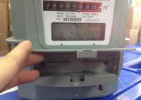 China Household Diaphragm Prepaid G2.5 / G4 / G1 6 Gas Meter Steel Case With IC Card for sale