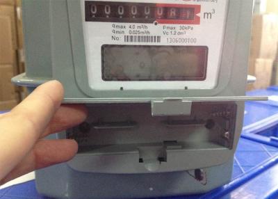 China Household Diaphragm Prepaid G2.5 / G4 / G1 6 Gas Meter Steel Case With IC Card for sale