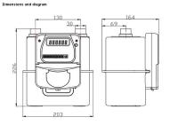 China G1.6 / G2.5 / G4 Lora Gas Meter , Prepaid Gas Card Meter With Lora RF Module for sale