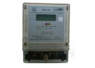 China Single Phase Two Wires Prepaid Energy Meter RF Card Prepayment with Overload Display for sale