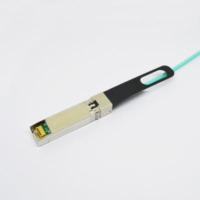 China FDA Approved SFP28 25G AOC Breakout Cable with Metal Enclose for sale