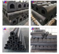 China Customer's Ruquirement Black D Type Marine Boat Strip Rubber Fender in Customized Size for sale