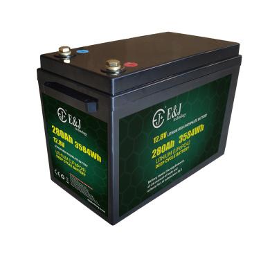 China 12.8V 280ah LiFePO4 Deep Cycle Battery For Caravans Camper Trailers Motorhomes 4W for sale