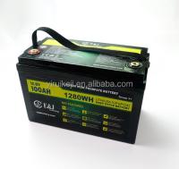 China Portable 12V 100Ah Lithium Ion Lifepo4 Battery Pack Rechargeable For Solar RV & Boat for sale