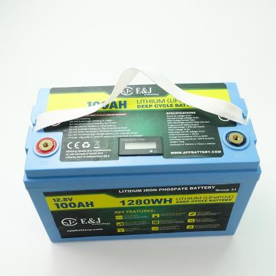 China Golf Cart 12v 100ah Lifepo4 Battery With Smart BMS Low Temperature Heating Mat for sale