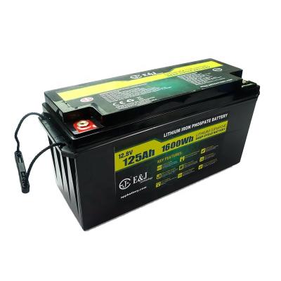 China 12.8V 125Ah BT Smart BMS Lifepo4 Battery For Camping RV Caravan for sale