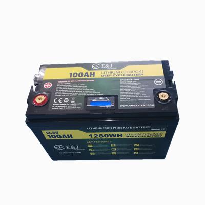 China 12V 100AH Lifepo4 Battery Mfg Prismatic Cell Lithium Iron Phosphate Battery Pack For RV for sale