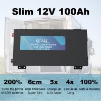 China Ultra Slim 12V 100Ah Lithium Ion Battery Pack Long Lasting With High Energy Density for sale