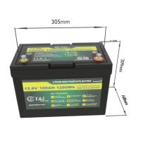 China Deep Cycle 12V 100Ah Cell Balanced LiFePO4 Lithium Ion Recharge Solar Battery 4000 Cycles for sale