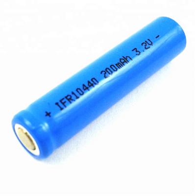 China 3.2v 200mah 10440 LiFePO4 Battery Cell Ifr10440 Rechargeable Battery Cell AAA For LED Lamp for sale