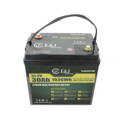China 48V Lifepo4 Battery Pack 30AH 60AH 90AH 120A 150AH 180AH For Polaris Ranger Golf Carts for sale
