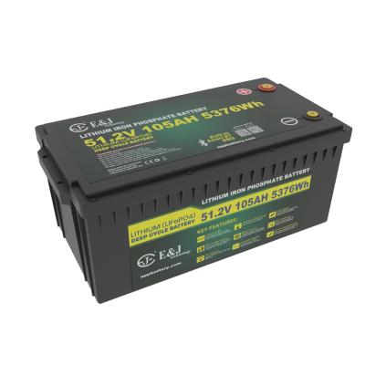 China Group 8d Size 48V Golf Cart Lithium Battery 105Ah Built in BMS for sale