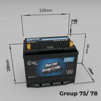 China BCI Group 75 78 12V Dual Purpose Lithium Ion Battery 50Ah 60Ah 700CCA 900CCA Jump Car Starter Deep Cycle BCI Lithium Ion Battery for sale