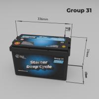 China BCI Group 31 12V 100Ah 1500CCA Auto Lithium Dual Purpose Cranking Lifepo4 Battery for sale
