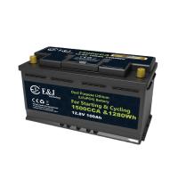 China 1500 CCA 12V 100Ah Bluetooth LiFePO4 Starter Battery For Auto Campervan Marine for sale