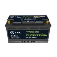 China 1500 CCA 12V 100Ah Bluetooth LiFePO4 Starter Battery For Auto Campervan Marine for sale